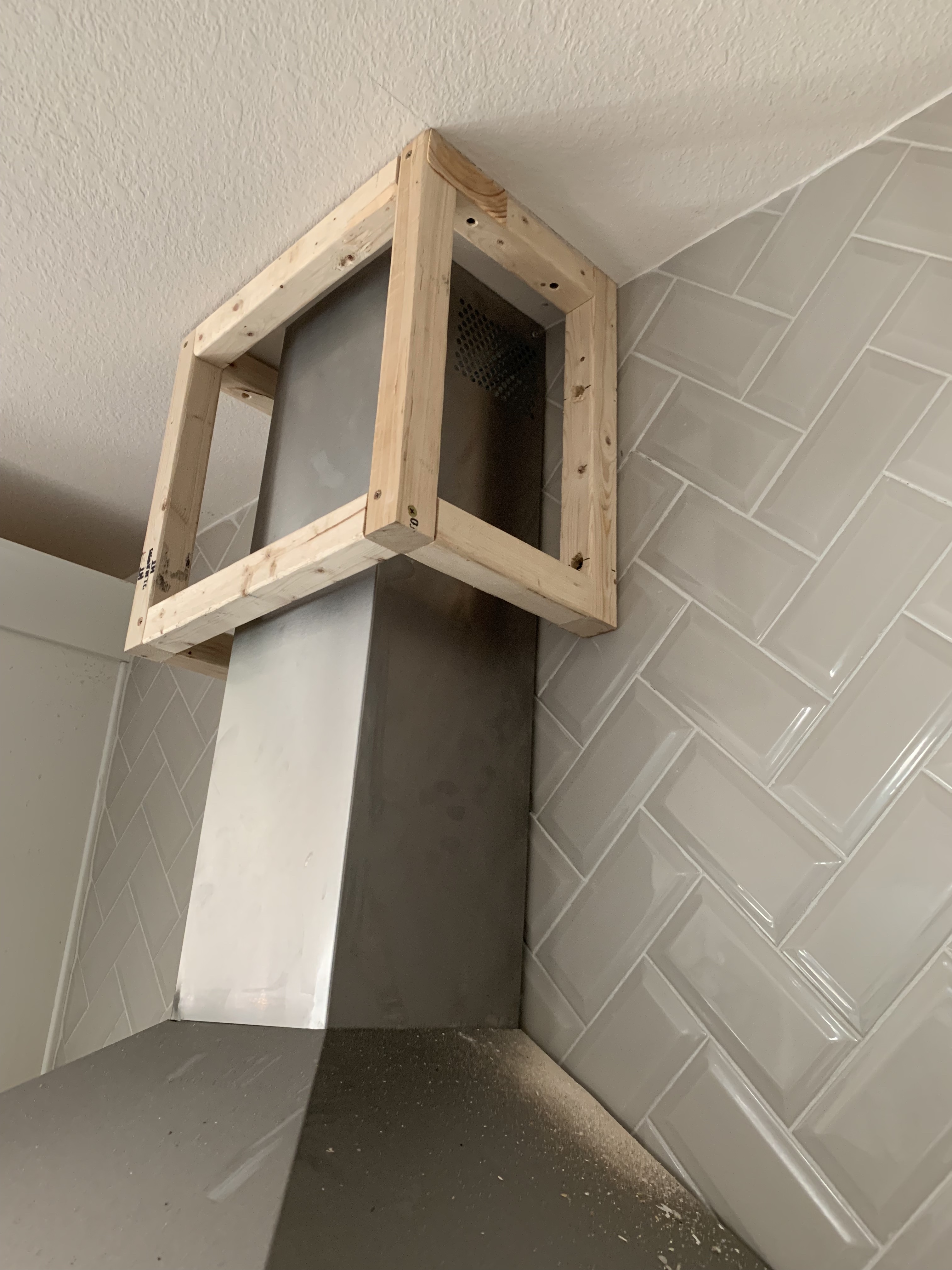 Kitchen Vent-hood Makeover - TOUCHES OF WOOD